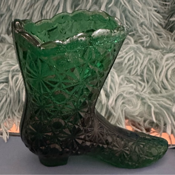 Accents | Dark Green Glass Boot | Poshmark